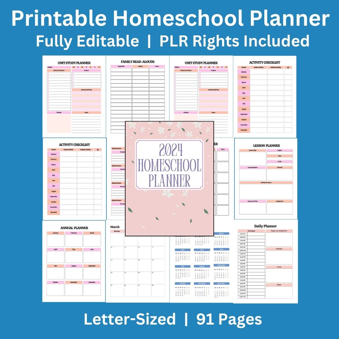 2024 Homeschool Planner (PLR Product)